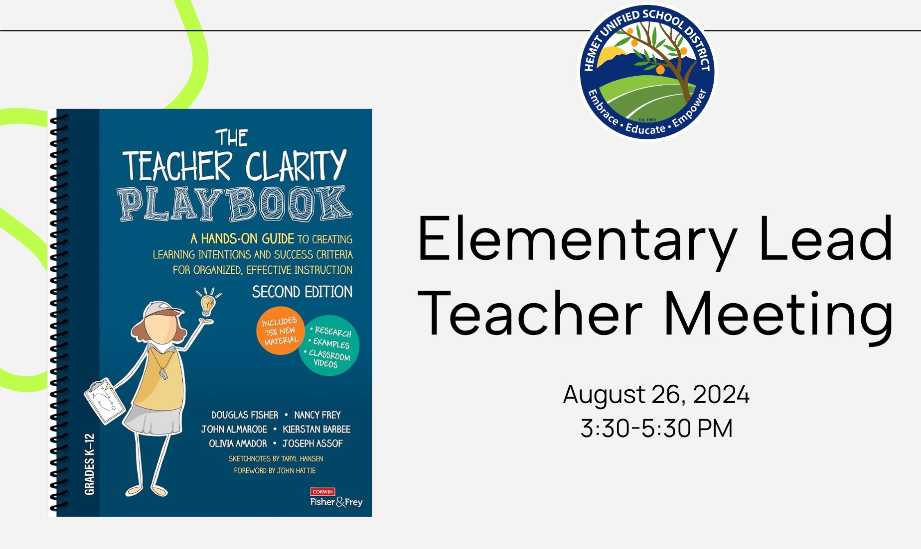 Lead Teacher Resources - HUSD Staff